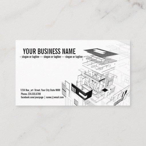 Architecture background design 001 business card | Zazzle