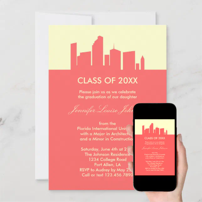 Architecture Graduation Invitation | Zazzle