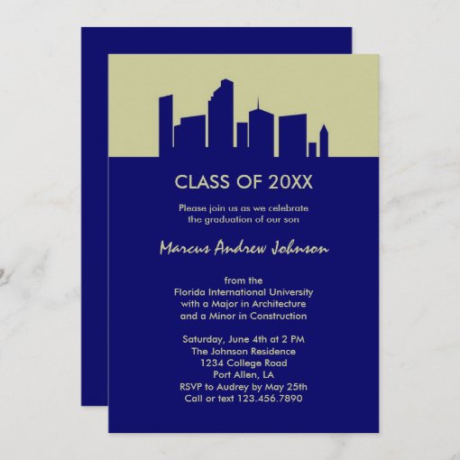 Architecture Graduation Invitation | Zazzle