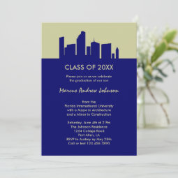 Architecture Graduation Invitation | Zazzle