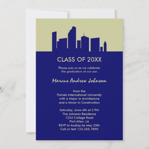 Architecture Graduation Invitation | Zazzle