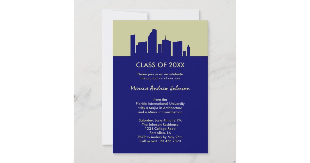 Architecture Graduation Invitation | Zazzle