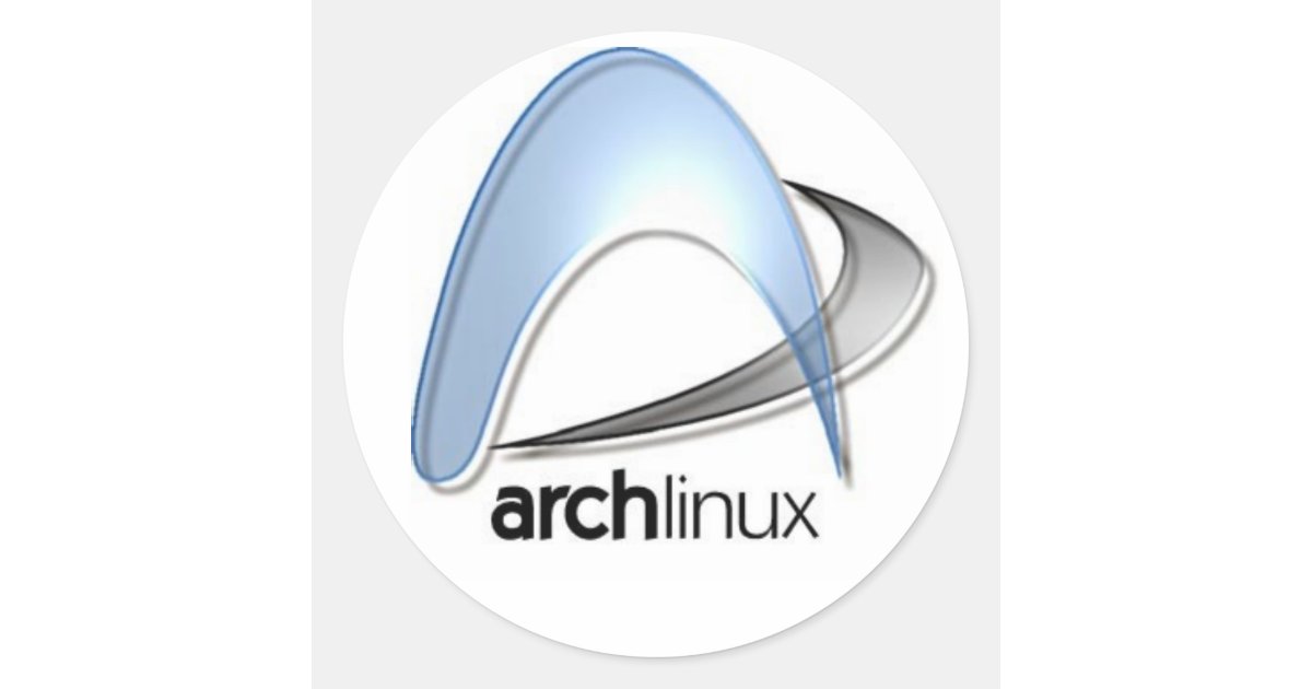 archlinux classic round sticker | Zazzle