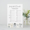 Arctic Animals Baby Shower Word Scramble Game | Zazzle
