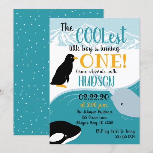 Arctic Animals Birthday Invitation | Zazzle