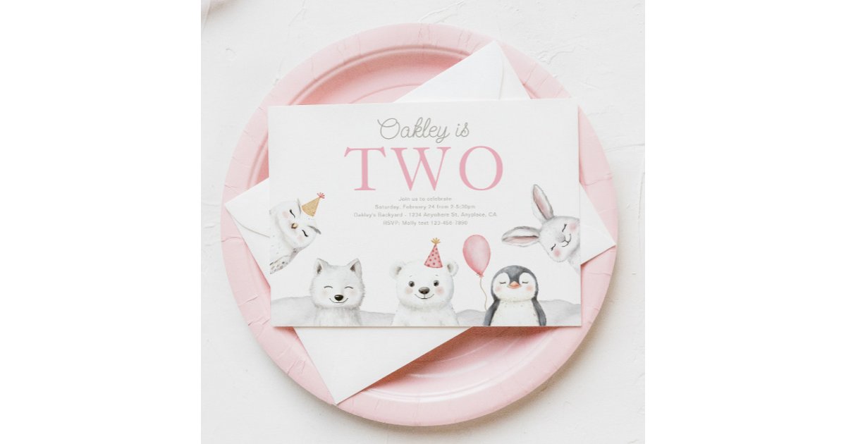 Arctic Animals Birthday Invitation | Zazzle