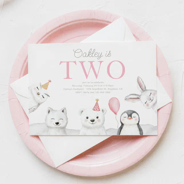 Arctic Animals Birthday Invitation | Zazzle