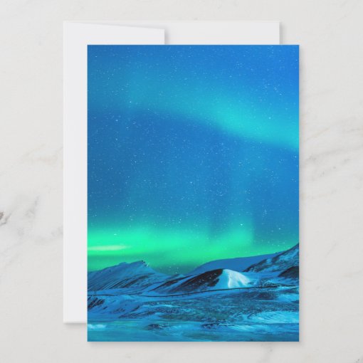 Arctic Aurora Northern Lights Birthday Party Invitation | Zazzle