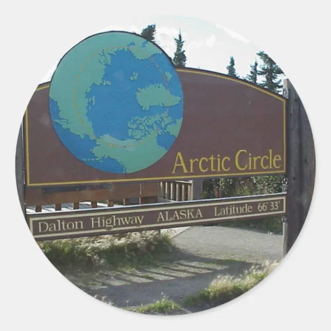 arctic circle classic round sticker | Zazzle
