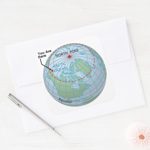 Arctic Circle Square Sticker | Zazzle