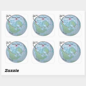 Arctic Circle Square Sticker | Zazzle