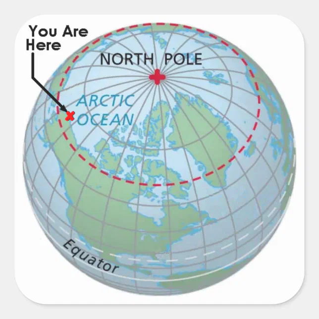 Arctic Circle Square Sticker | Zazzle