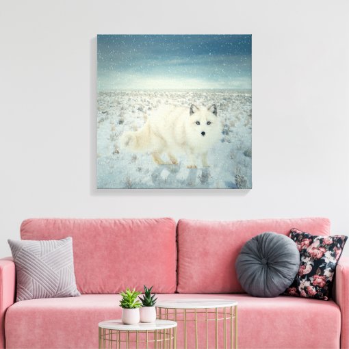 Arctic Fox Canvas Print | Zazzle