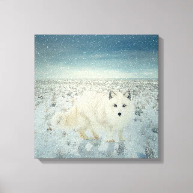 Arctic Fox Canvas Print | Zazzle