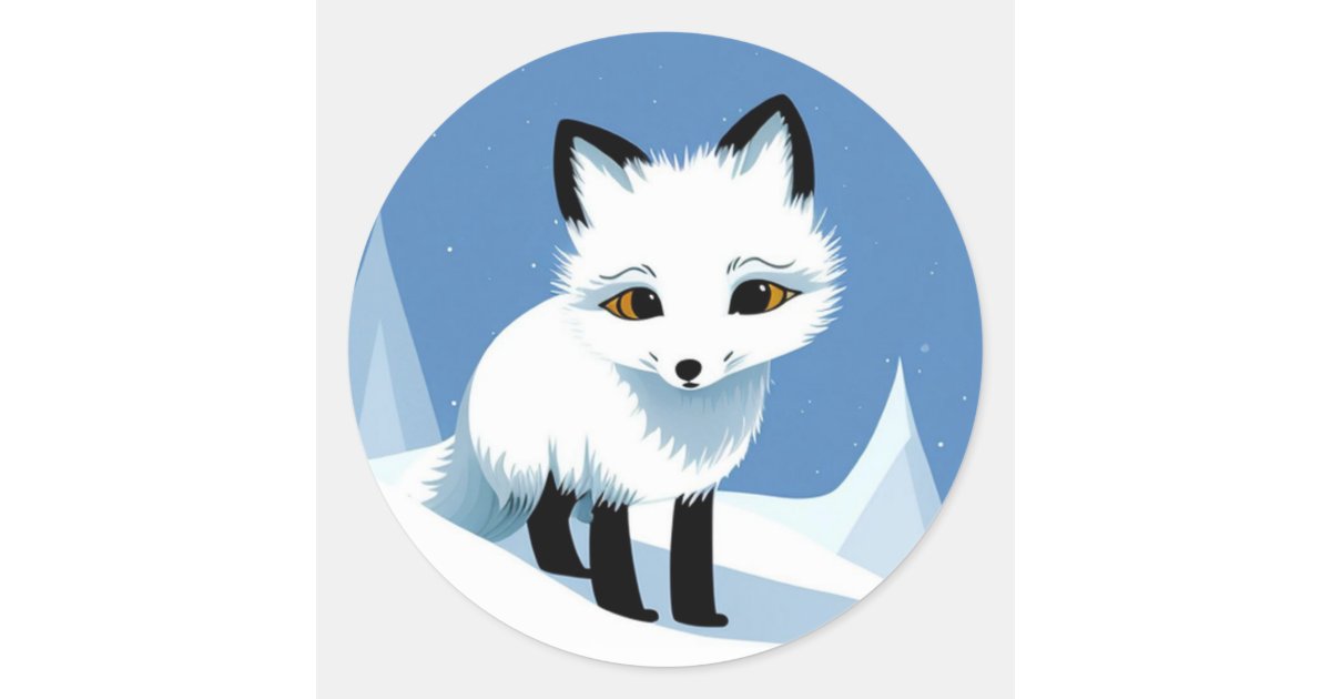 Arctic Fox Sticker | Zazzle
