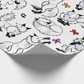 Arctic Fox Wrapping Paper - Choose Your Background | Zazzle