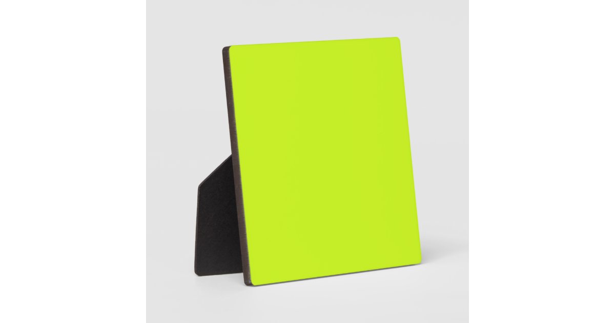 Arctic lime (solid color) plaque | Zazzle