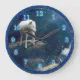 ARCTIC WOLF MOON STRIDER LARGE CLOCK | Zazzle
