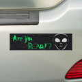 "Are You Ready?" Alien Bumper Sticker | Zazzle