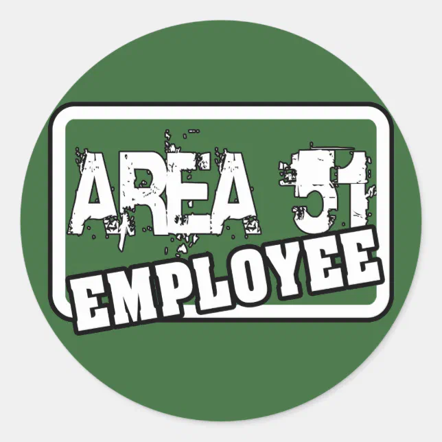 AREA 51 Employee Sticker | Zazzle