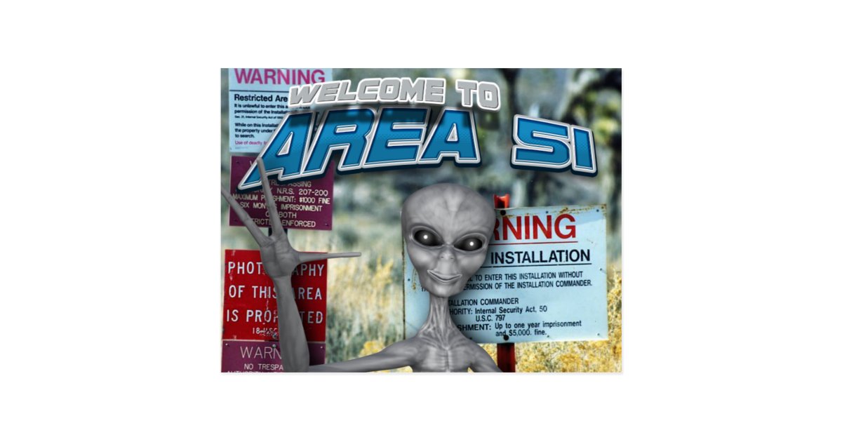 Area 51 postcard | Zazzle.com