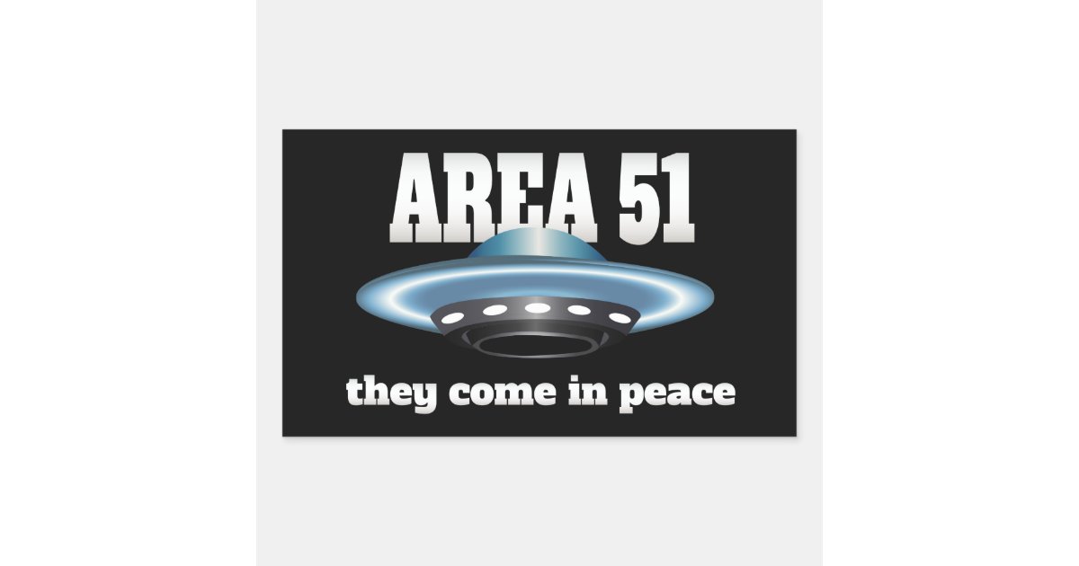 Area 51 rectangular sticker | Zazzle