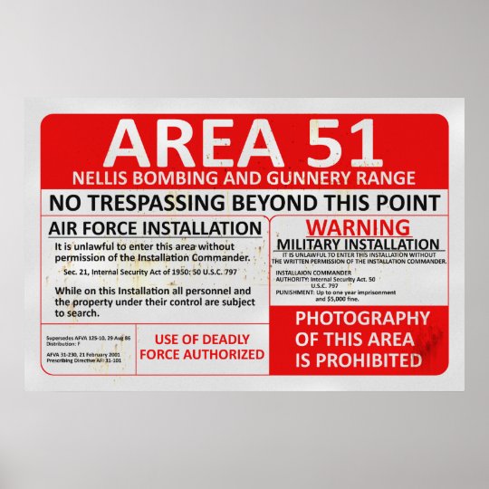 Area 51 Sign | Zazzle.com