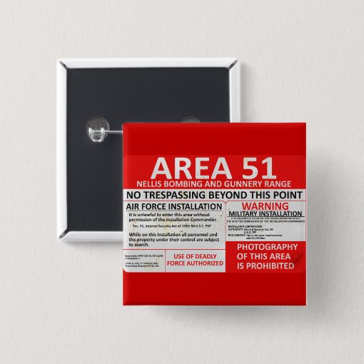 Area 51 Sign Button | Zazzle