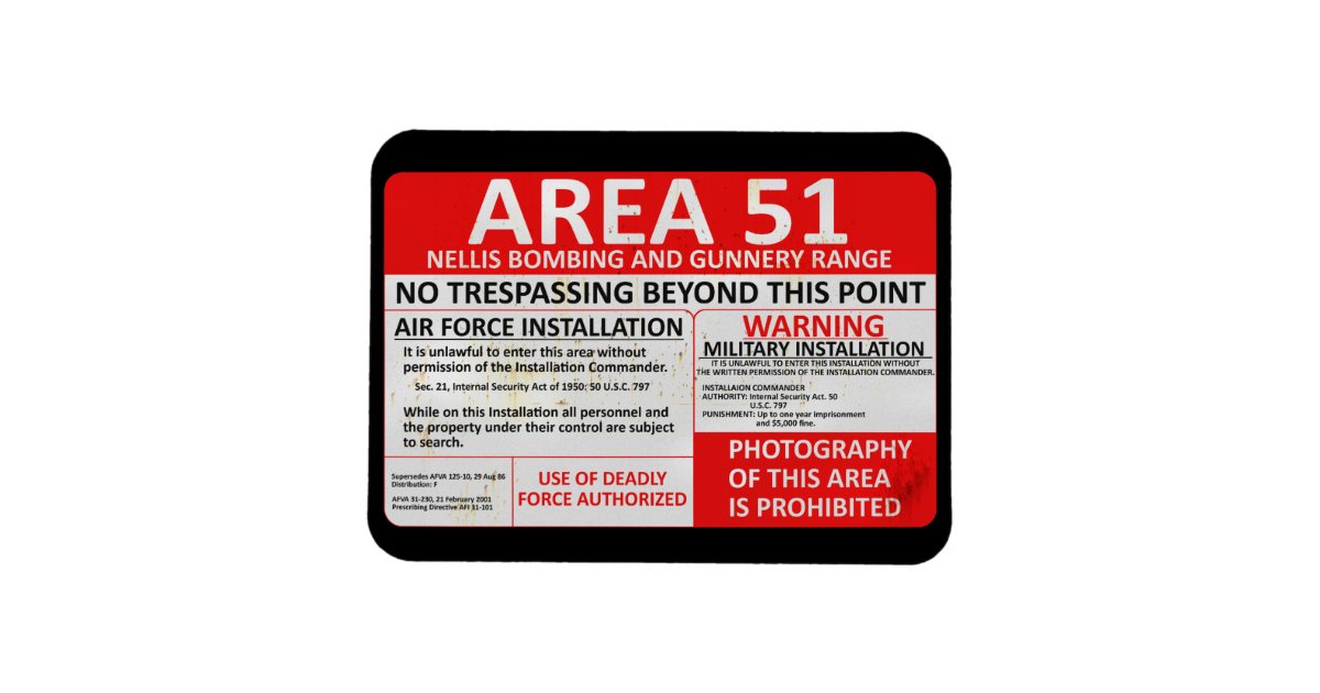 Area 51 Sign Magnet | Zazzle