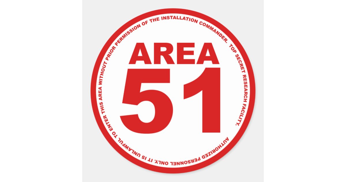Area 51 Sticker | Zazzle