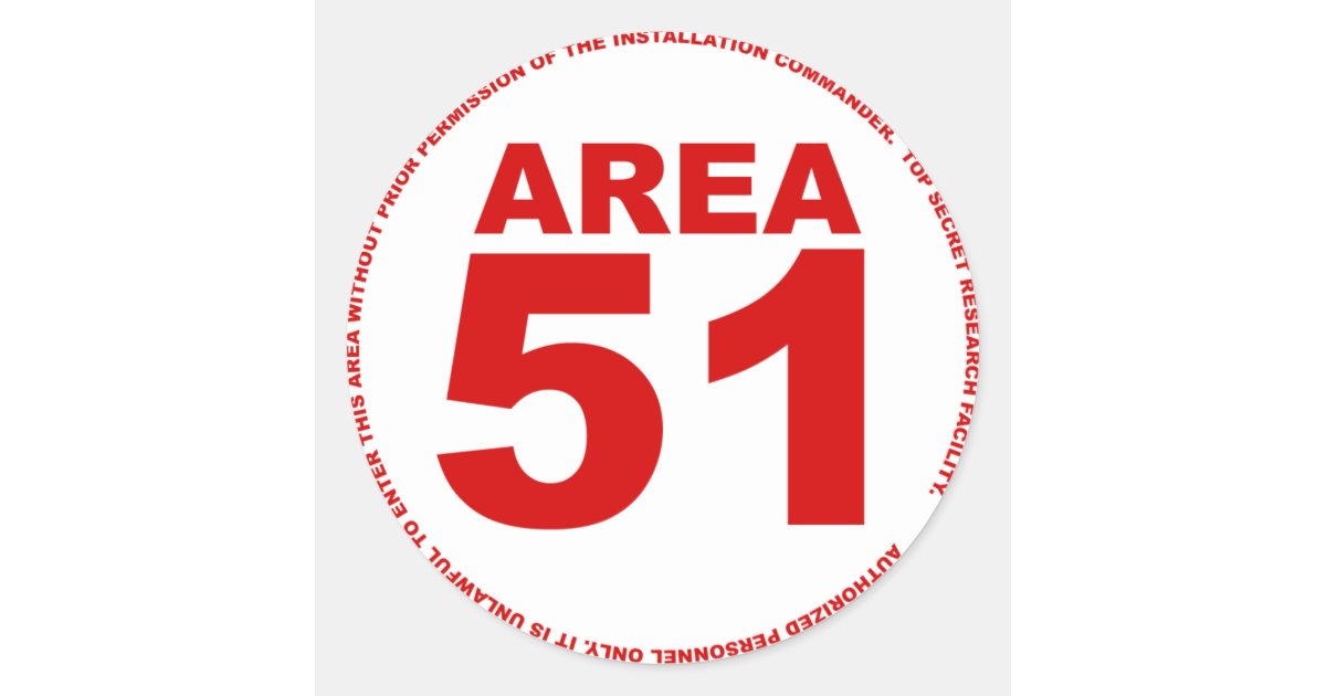 Area 51 Sticker | Zazzle.com