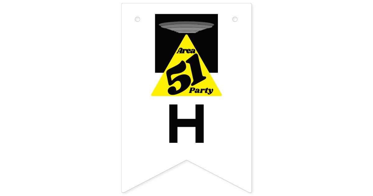 Area 51 UFO, Birthday Bunting Flags | Zazzle