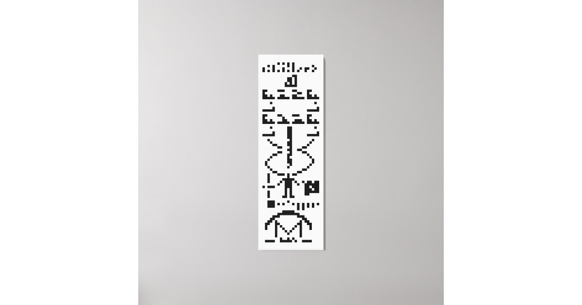 Arecibo Binary Message 1974 Canvas Print | Zazzle