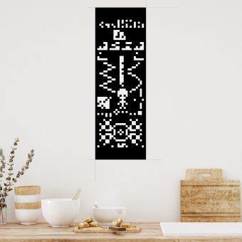 Arecibo Binary Message Reply Poster | Zazzle