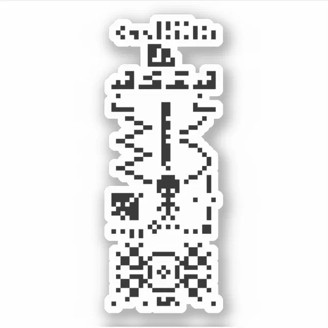 Arecibo Binary Message Reply Sticker | Zazzle