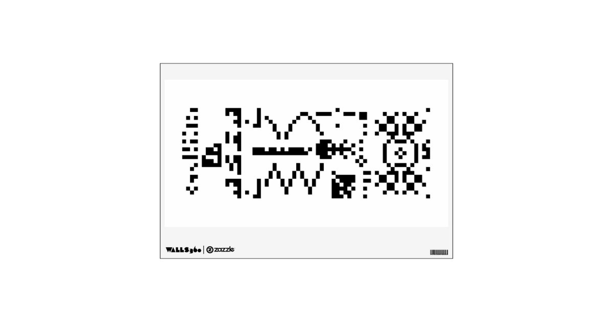Arecibo Binary Message Reply Wall Decal | Zazzle