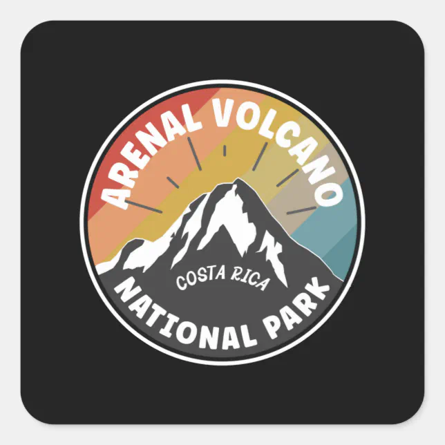 Arenal Volcano National Park Costa Rica Square Sticker | Zazzle