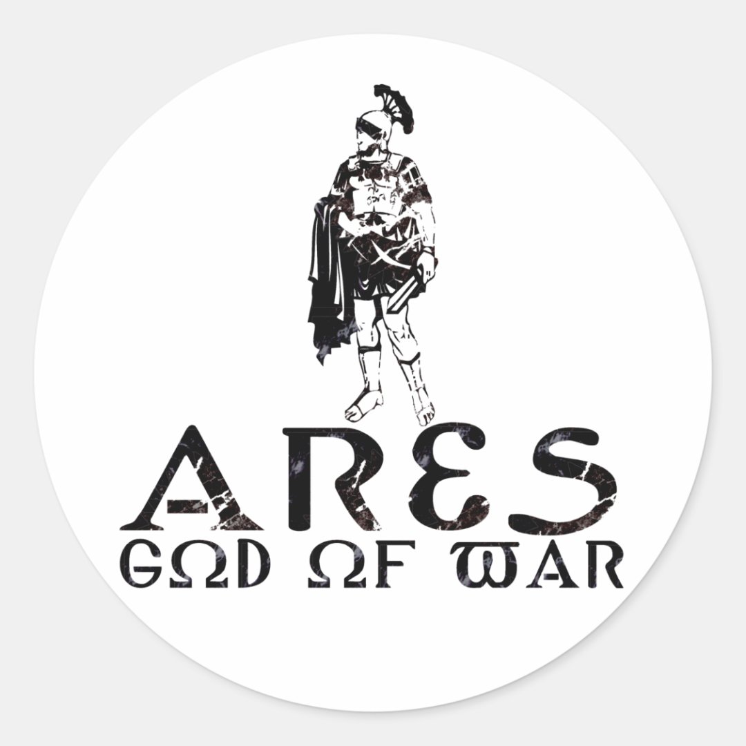 Ares Classic Round Sticker | Zazzle