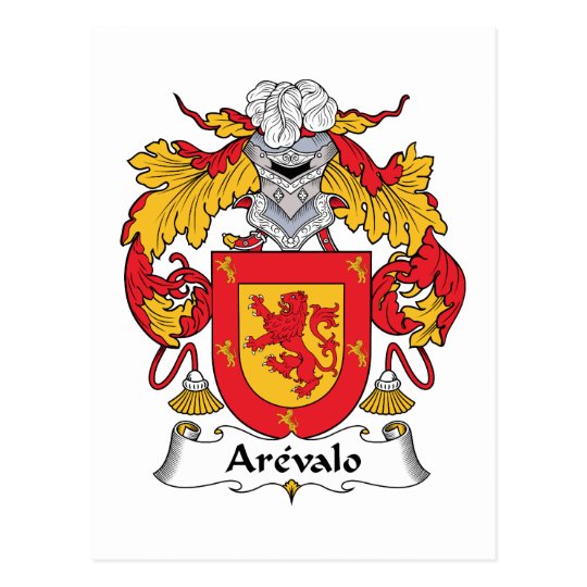 Arevalo Family Crest Postcard | Zazzle.com
