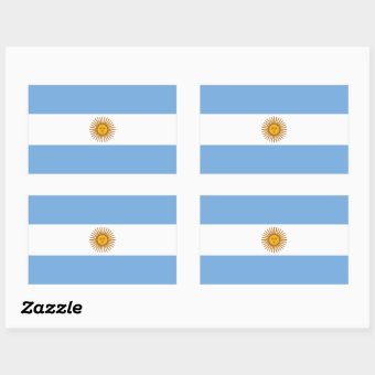 Argentina/Argentine Flag Rectangular Sticker | Zazzle