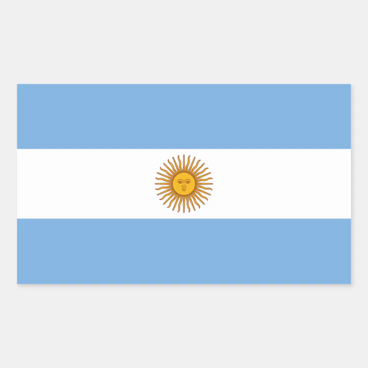 Argentina/Argentine Flag Rectangular Sticker | Zazzle