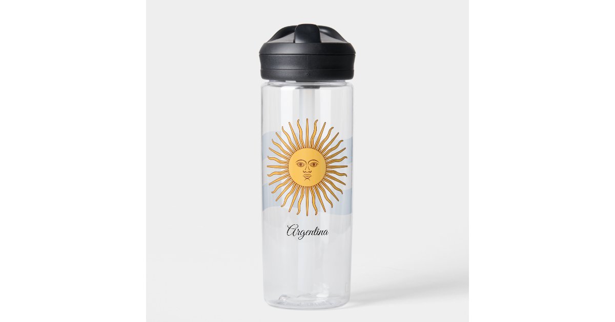 Argentina Coat of Arms, Sun, Flag, Argentina Water Bottle | Zazzle