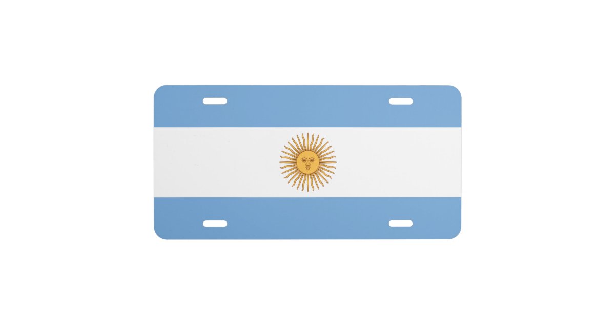 Argentina Flag License Plate | Zazzle