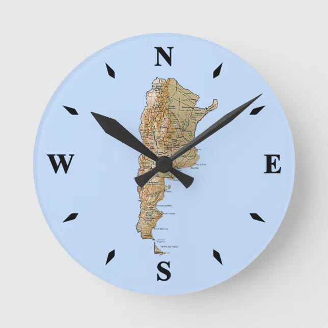 Argentina Map Clock | Zazzle