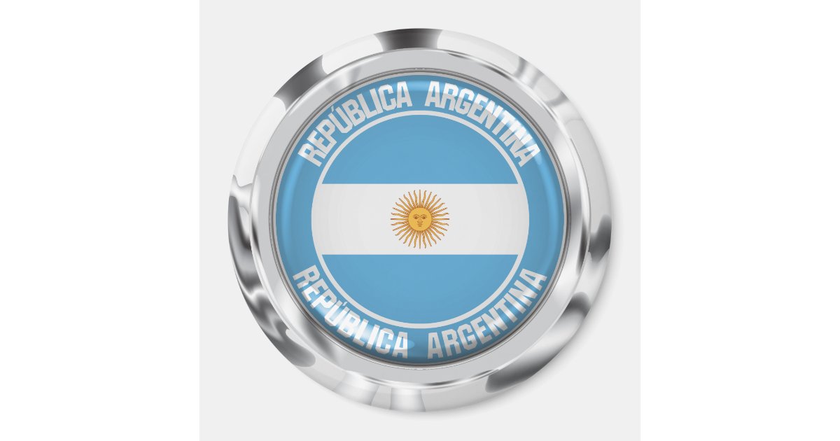 Argentina Round Emblem Magnet | Zazzle