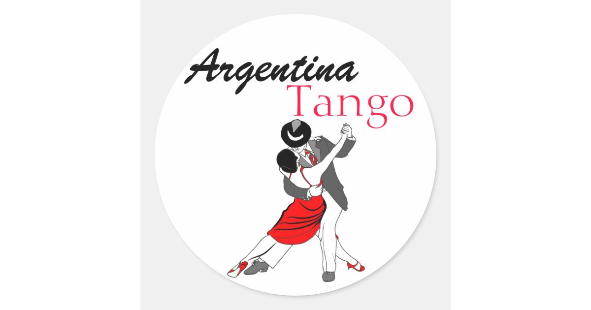 Argentina Tango Classic Round Sticker | Zazzle