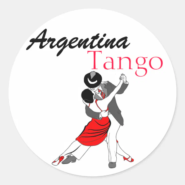 Argentina Tango Classic Round Sticker | Zazzle