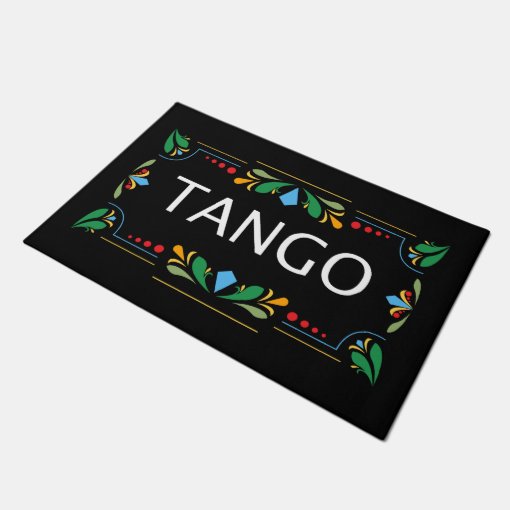 Argentine Tango Fileteado Porteno Inspired Doormat | Zazzle