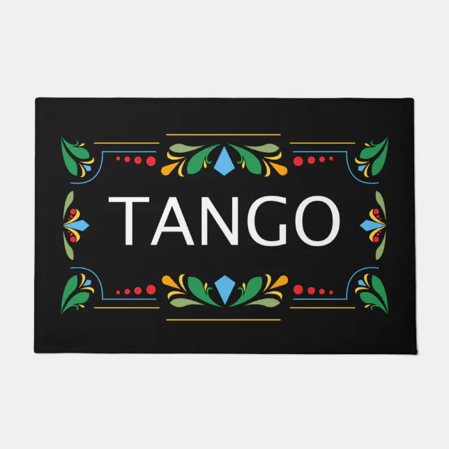 Argentine Tango Fileteado Porteno Inspired Doormat | Zazzle