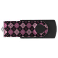 Argyle Pattern in Black and Pink USB Flash Drive | Zazzle